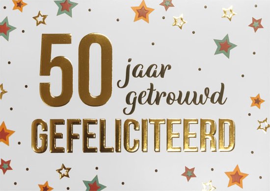 Wenskaart Daisy 50 jaar getrouwd gefeliciteerd | bol.com