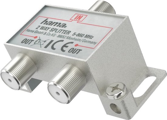 Hama Breedband-kabelverdeler, 2-voudig | bol