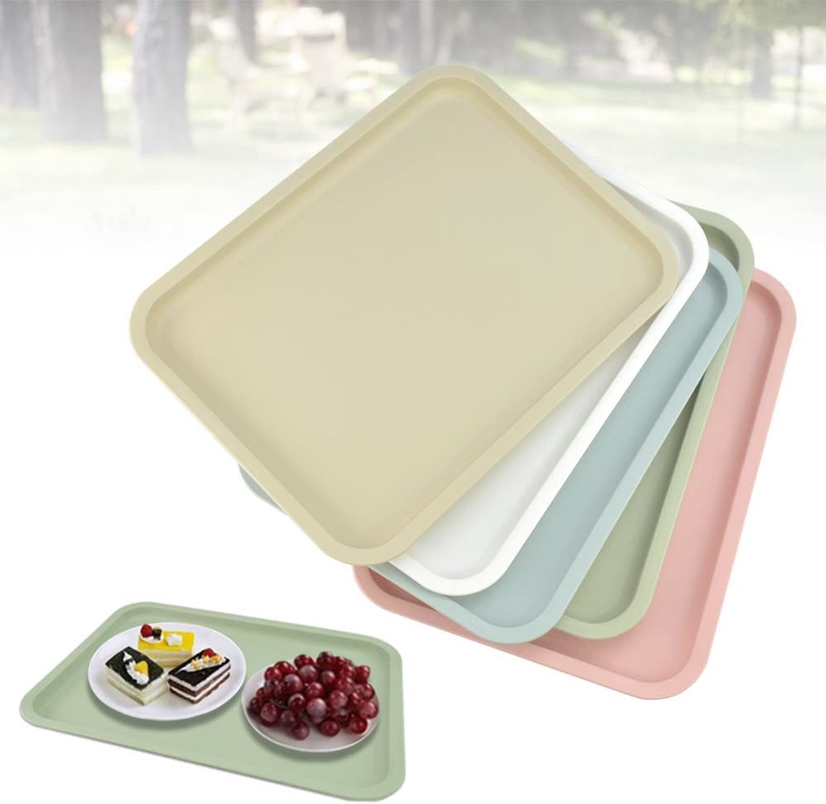 THATSRAD 5 Kleuren Dienbladen Dienblad Plastic Plastic Dienblad ...