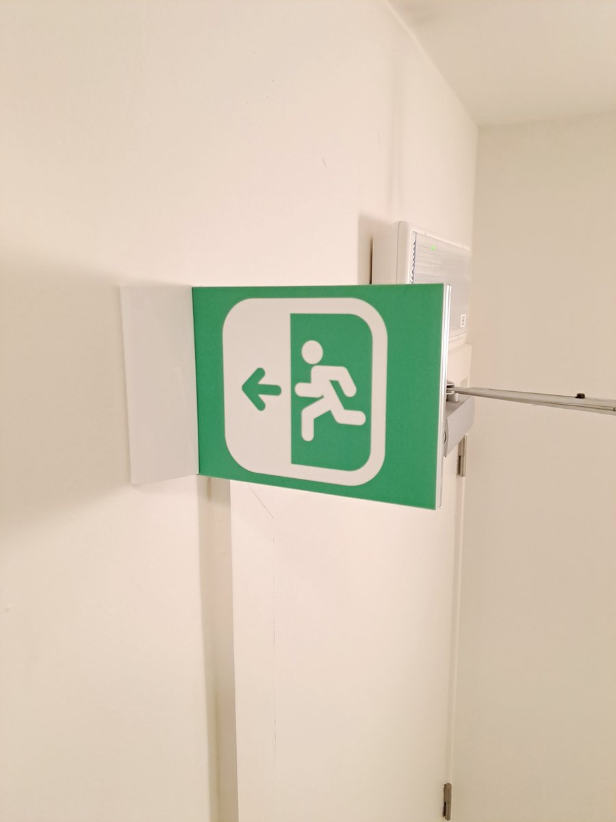 Noodpictogram | Nooduitgang pictogram | Muurbevestiging | 16 x 10,5 cm ...