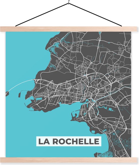 Posterhanger incl. Poster - Schoolplaat - La Rochelle - Stadskaart ...