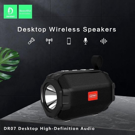 DRAADLOZE LUIDSPREKER(mini en handige luidpreker met licht lamp ) | bol