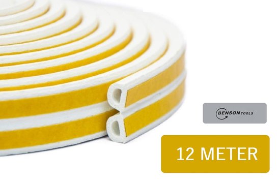 Tochtstrip 12 meter - Benson® - Zelfklevend - Energiebesparing - Voor ...