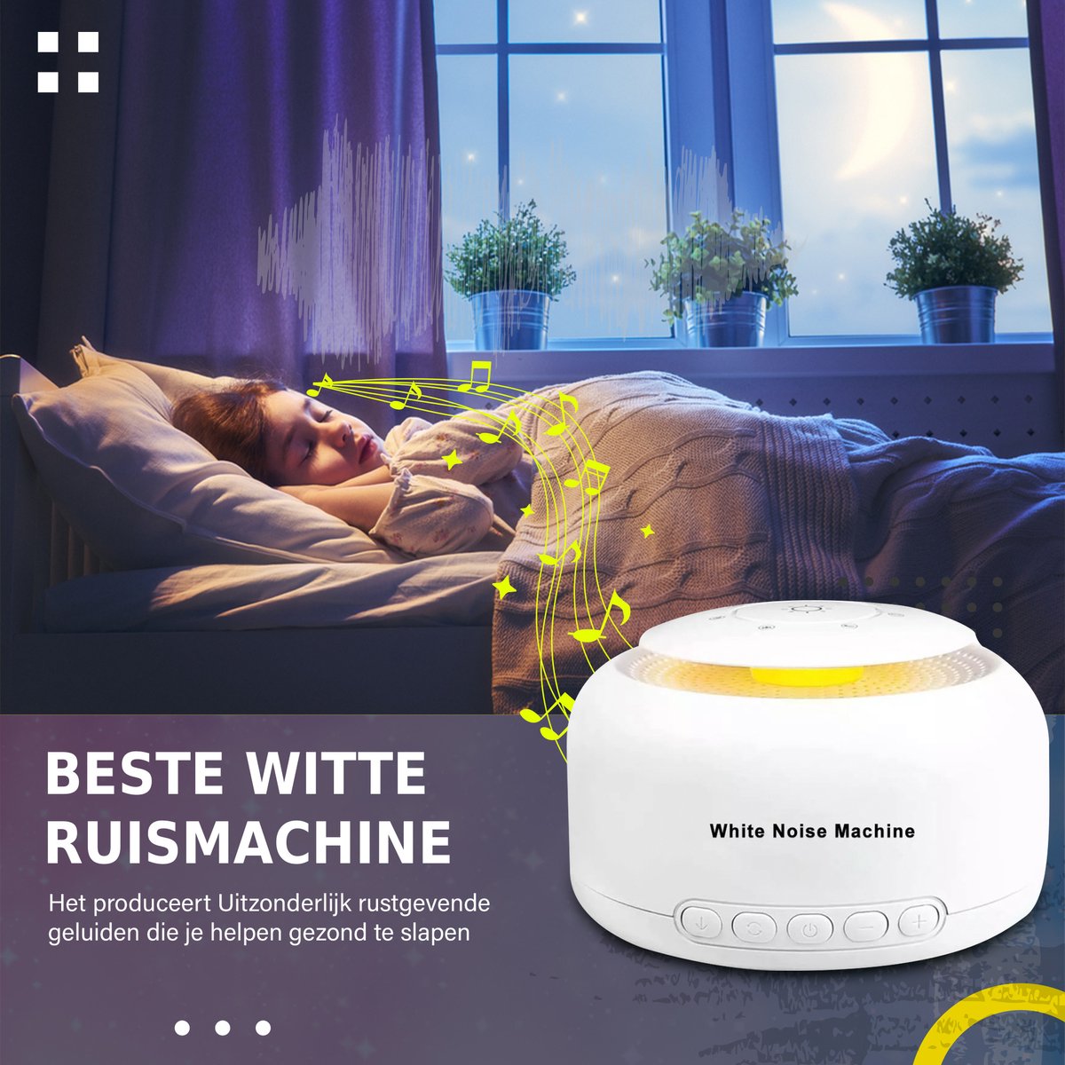 White Noise Machine – Witte Ruis Slaaptrainer – Baby Kinderen ...