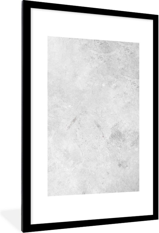 Fotolijst incl. Poster - Marmer - Textuur - Grijs - Marmerlook - 80x120 ...