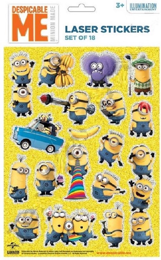 Despicable Me - Minions - Laser Stickers 18 stuks | bol.com
