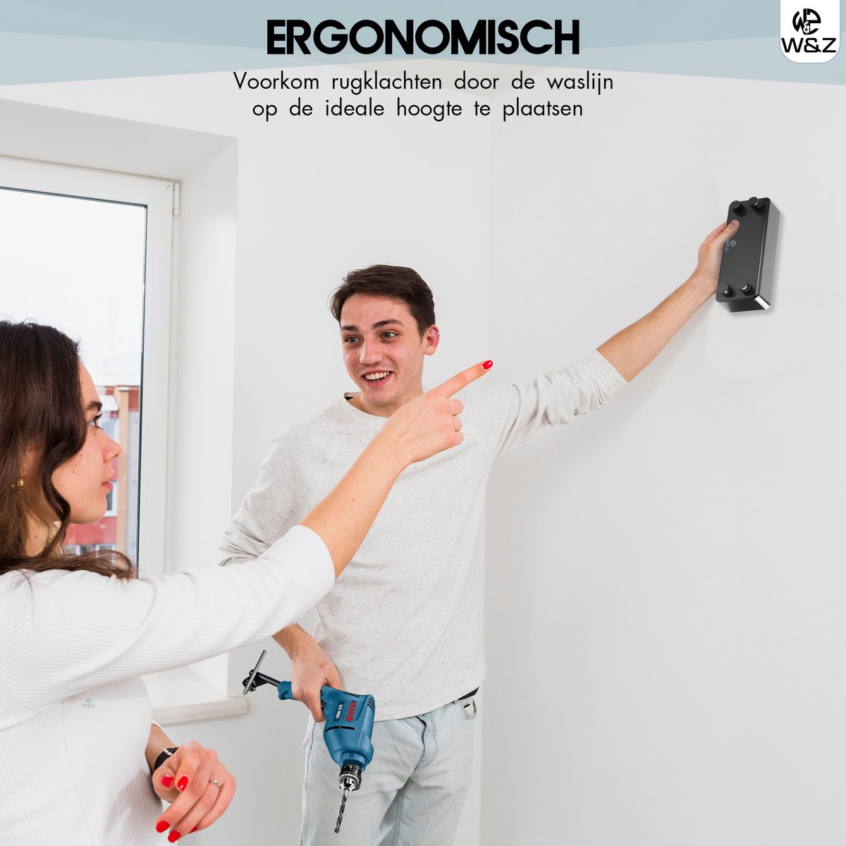 W&Z Waslijn Uittrekbaar - Wasdraad - Uittrekbare waslijn - Roldrooglijn ...