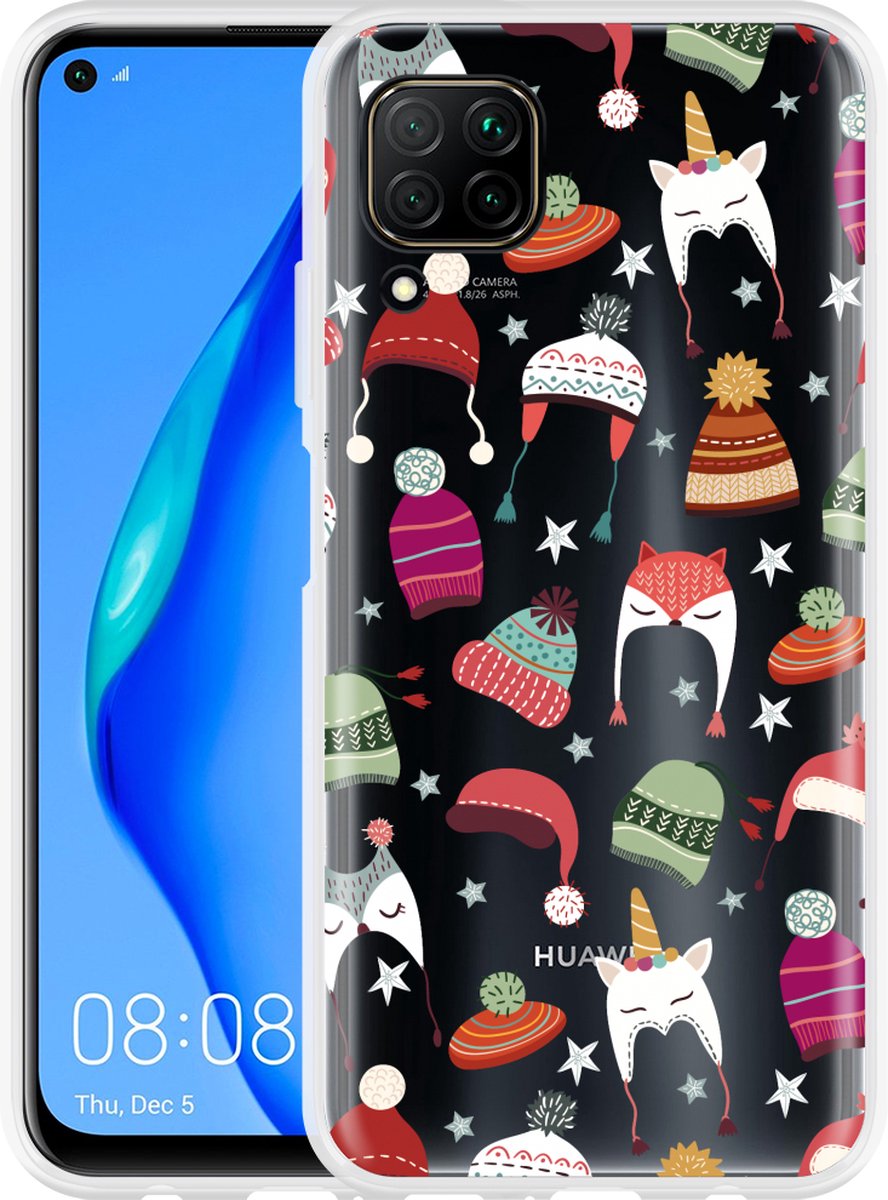 Huawei P40 Lite Hoesje Winter Hats Designed by Cazy | bol