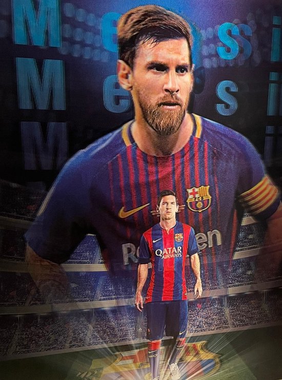 Messi | Lionel Messi | Poster | 3D Poster | Voetbal | PSG | Barcelona | Argentinië | bol.com