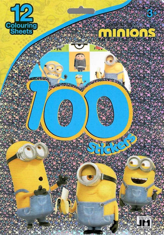 Minions the Rise Of Gru Sticker Set en Kleurplaten - 120 sticker - 12 ...
