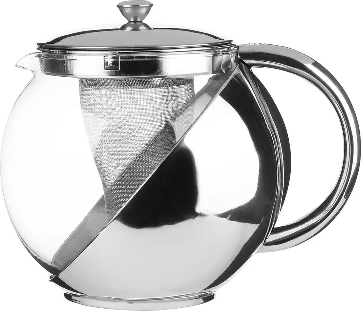 Theepot met filter - zilver | bol.com