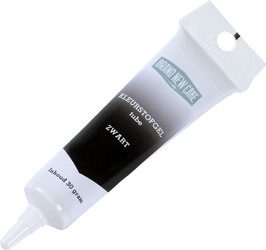 BrandNewCake® Kleurstof Gel Tube Zwart 30gr - Eetbare Voedingskleurstof ...