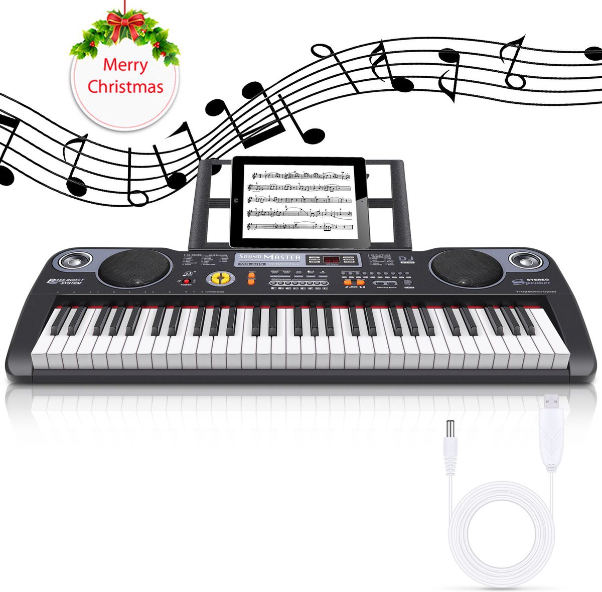 K IKIDO Piano Keyboard - 61 Aanslaggevoelige Toetsen en Speakers - Digitale Piano -... | bol.com
