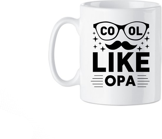Bedrukte Beker Cool - Papa - Quote Vaderdag - Verjaardag -Opa - Koffie Mok Dad... | bol.com