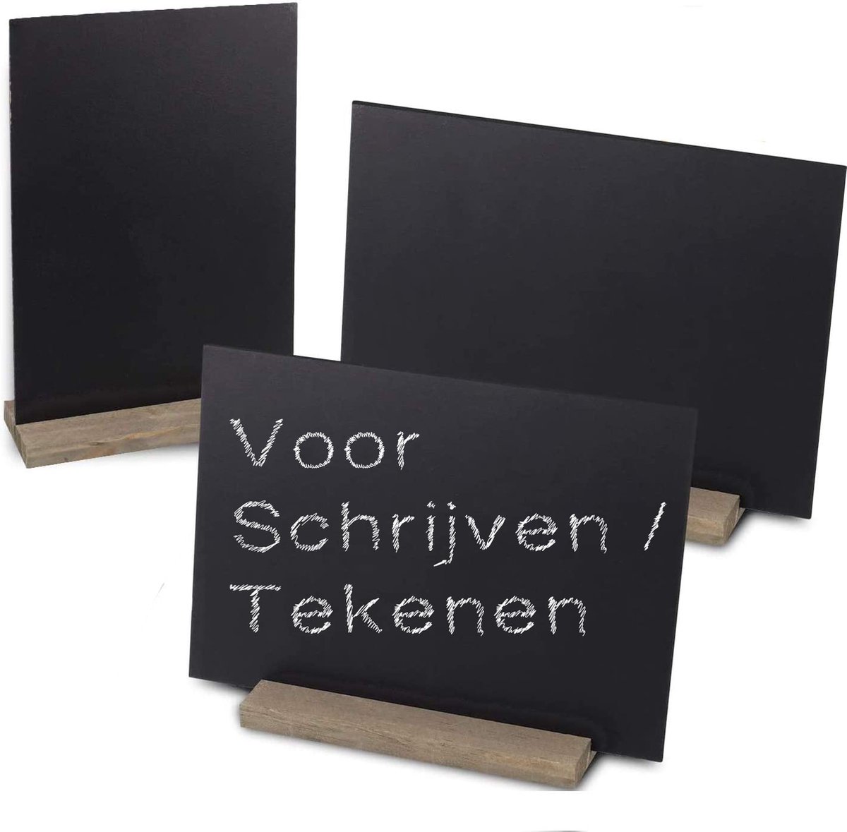 4 Stuks - Mini Tafel Krijtbord - Dubbelzijdig - Klein Table Top ...