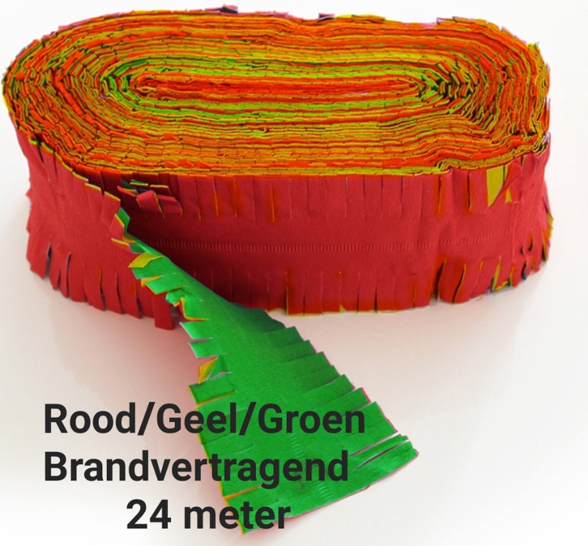 Draaiguirlande Rood/ Geel/ Groen 24 meter Brandvertragend, Carnaval ...