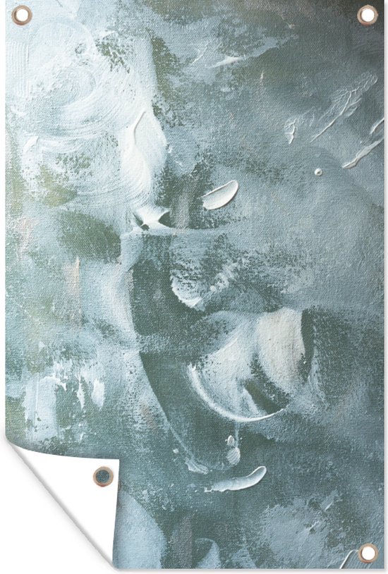 Tuinposter - Verf - Groen - Blauw - Wit - Strepen - Tuinposters - Tuin ...