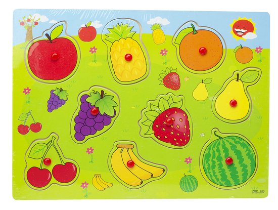 Houten legpuzzel match vormen fruit | Games | bol