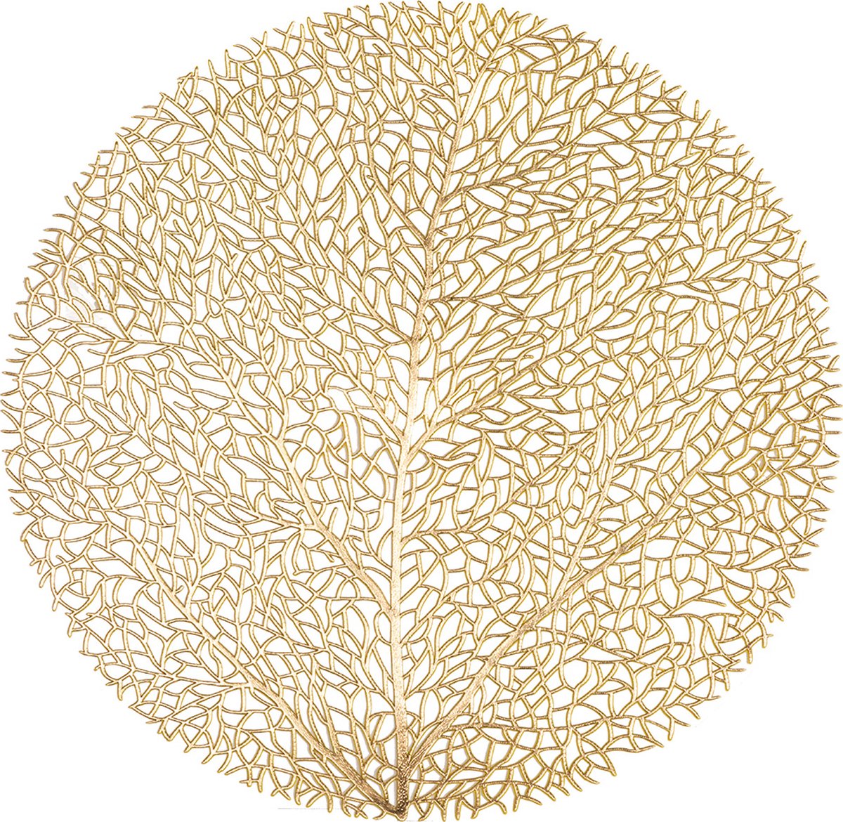 Placemat CAPELINNI rond, SET/6, dia 38 cm, goud | bol