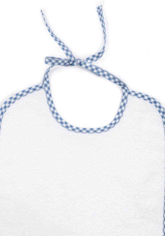 Slabbetje met koordjes Boy, uni wit, 35x27 cm | bol