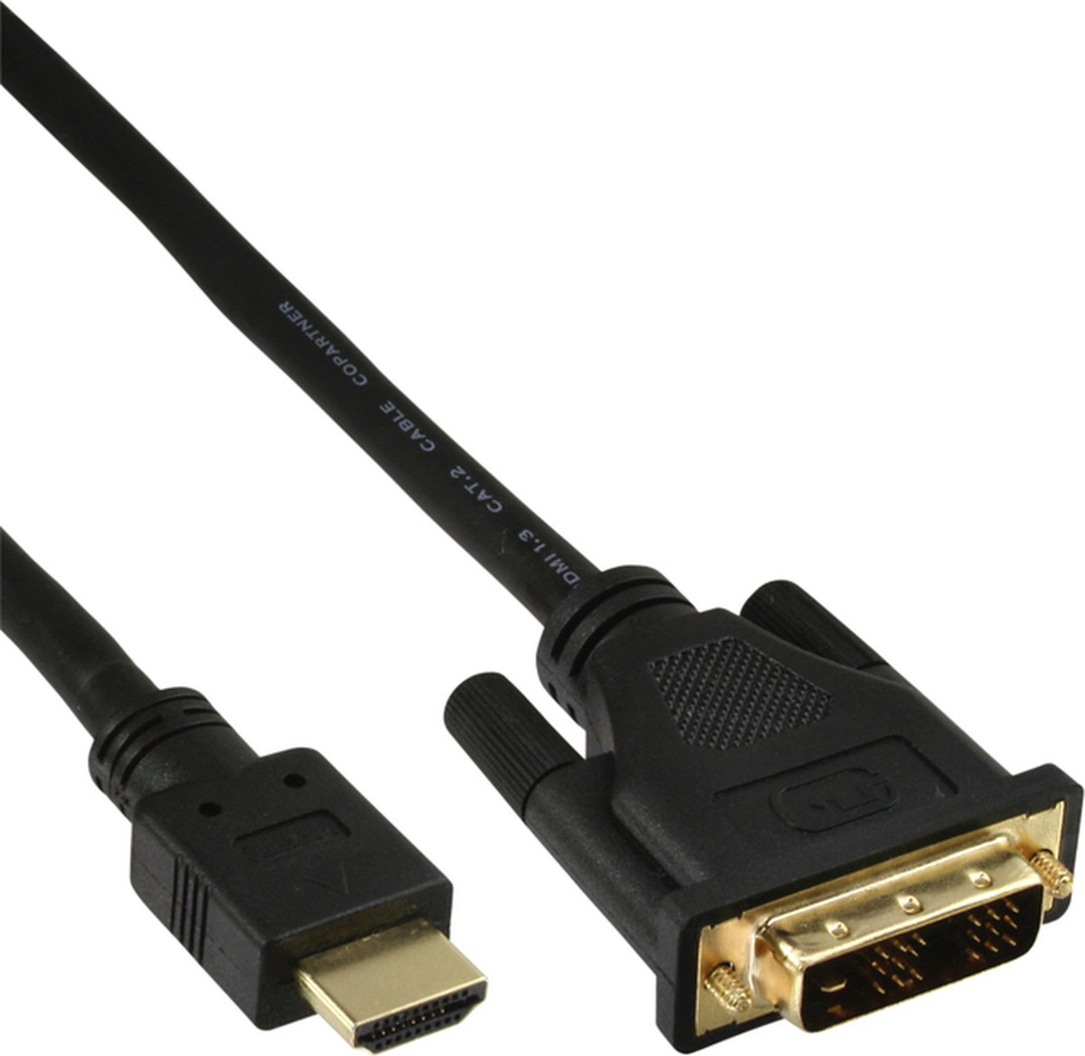 Kabel inLine HDMI DVI 18+1 pin M/M 2 meter zwart - 30 stuks | bol.com