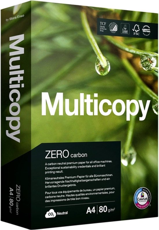 Kopieer-printpapier MultiCopy ZERO carbon - A4 80 gram wit - doos 5 pak ...