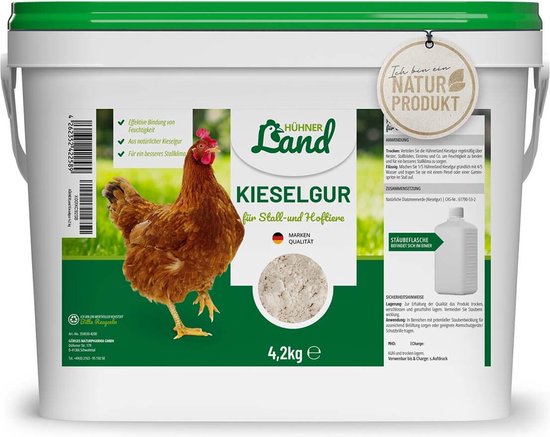HÜHNER Land - Diatomeeënaarde voor Kippen - Puur biologisch ...