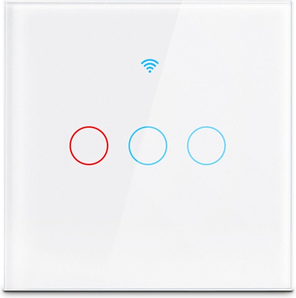 TechU™ Touchscreen Wandschakelaar 3 Knoppen – Wit – Wifi & App – Voice ...