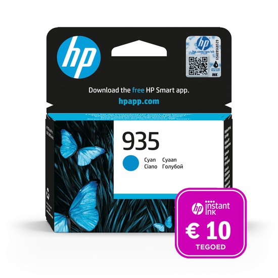 HP 935 - Inktcartridge Cyaan + Instant Ink tegoed | bol