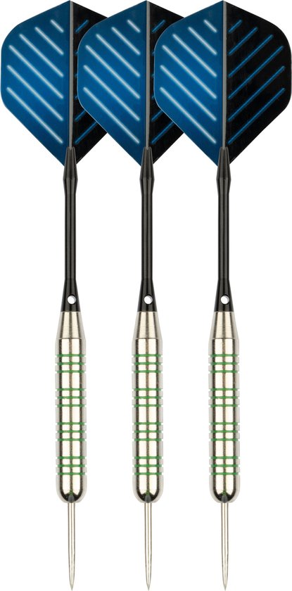 Faver Dartpijlen - 3 stuks - Nickel/Silver - Metalic - Blauw - 21 gram ...