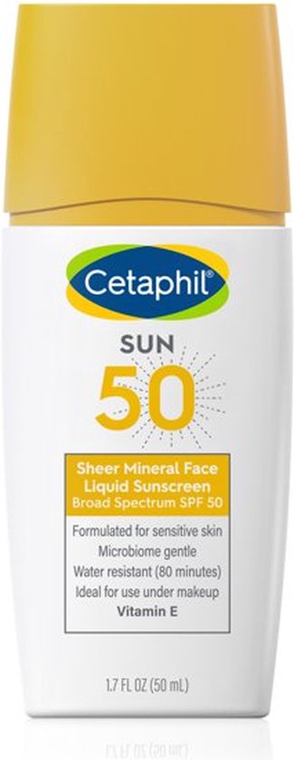 Cetaphil Pure Mineral Face Liquid Sunscreen - Zonnebrand crème - SPF 50 ...