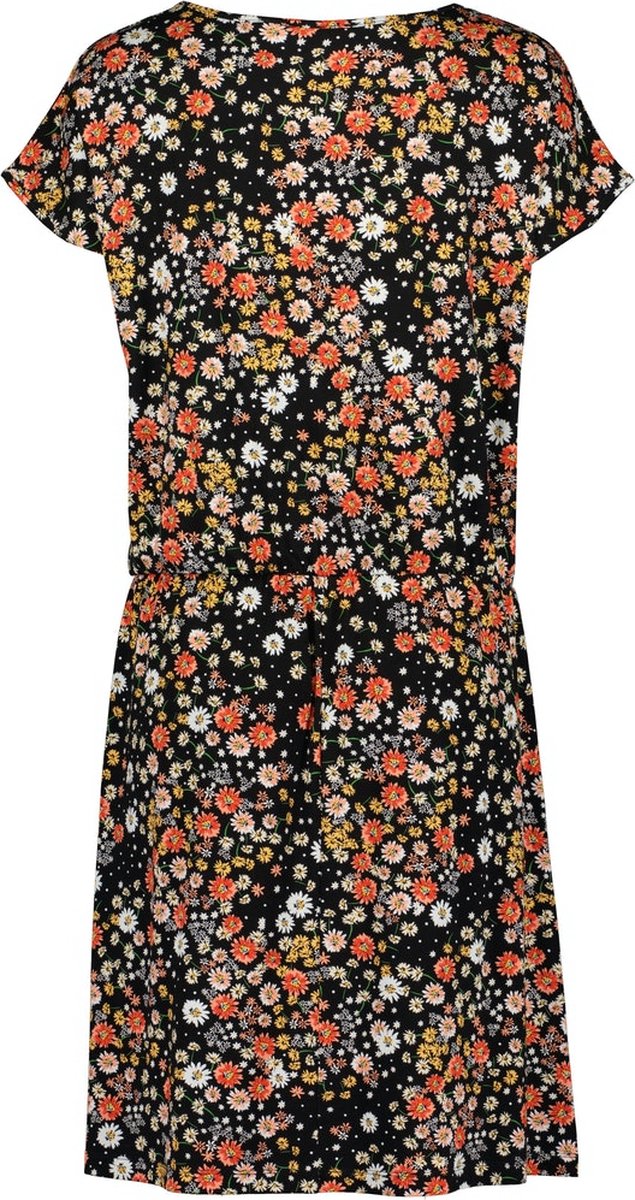 Blue Seven jurk dames - dames jurk - zwart/oranje bloem - KM - 151167 ...