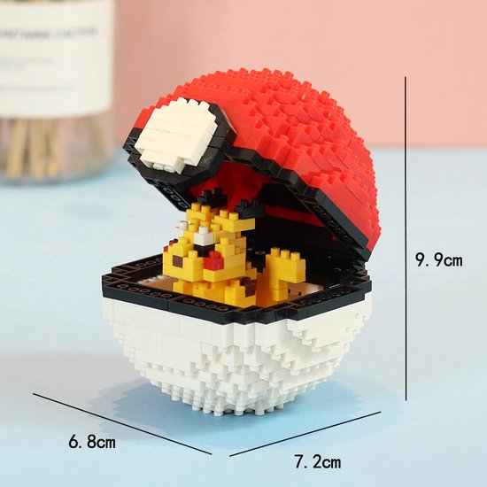 Pikachu Nanoblock Pokéball - 397 blocks - Miniblocks speelgoed ...