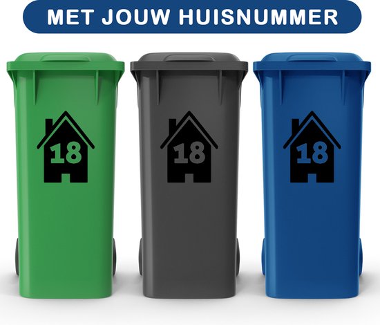 Container Stickers - Voordeelset 4 stuks - 15x20 cm - Container / Kliko ...