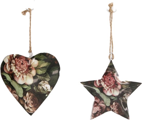 Kersthangers - Hanger Heart/star Metal 10x10cm Mixed | bol.com