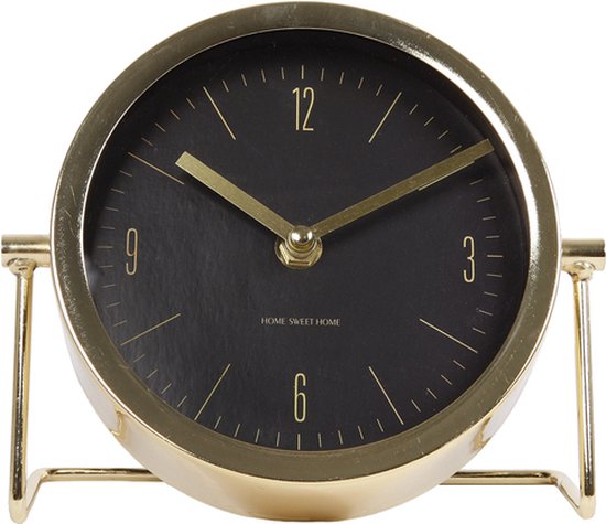 Klokken - Klok "robbin" Goud/zwart 18x7,5x16cm | bol