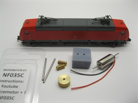 micromotor nf035C N ombouwkit voor Fleischmann BR 101, BR 145 Modelle ...