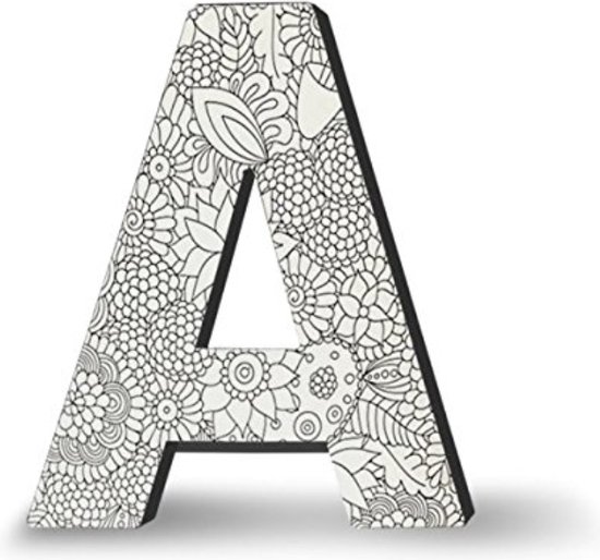 CGB GIFTWARE Color Joy Art - Large Block Letter “A“ Wall Hanging ...