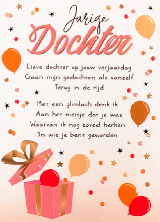 Kaart - Intense - Jarige dochter - TE040-E | bol