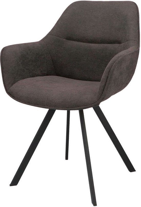 Haluta Eetkamerstoel Lieve – Antraciet | bol
