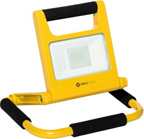 10W LED Acculamp Slim - Vouwbare Bouwlamp met Accu - 2 lichtstanden ...