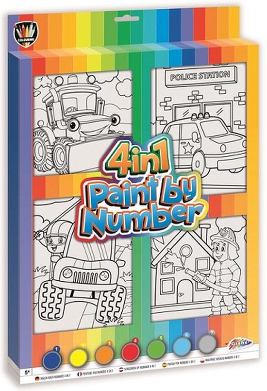 Grafix Schilderen op Nummer 4-in-1 jongens - Schilderen voor Kinderen ...