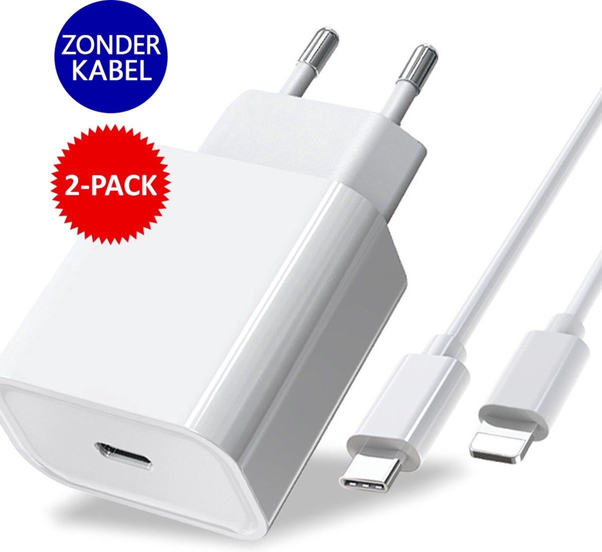 Snellader iPhone - Snellader oplaadblok 20W - 20W USB-C oplader ...