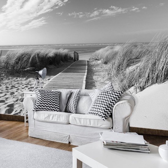 Fotobehang - Strandpad langs de duinen naar het strand en zee ...