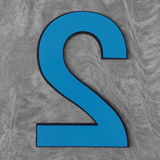 Logixbox Huisnummer 2 - Montage: 3M sticker - Hoogte: 12cm - Kleur ...