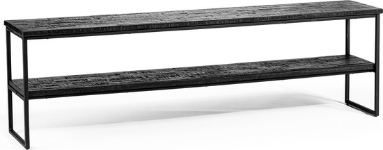 Teaky Blinders - TV-meubel - 150cm - teak - stalen frame - zwart | bol