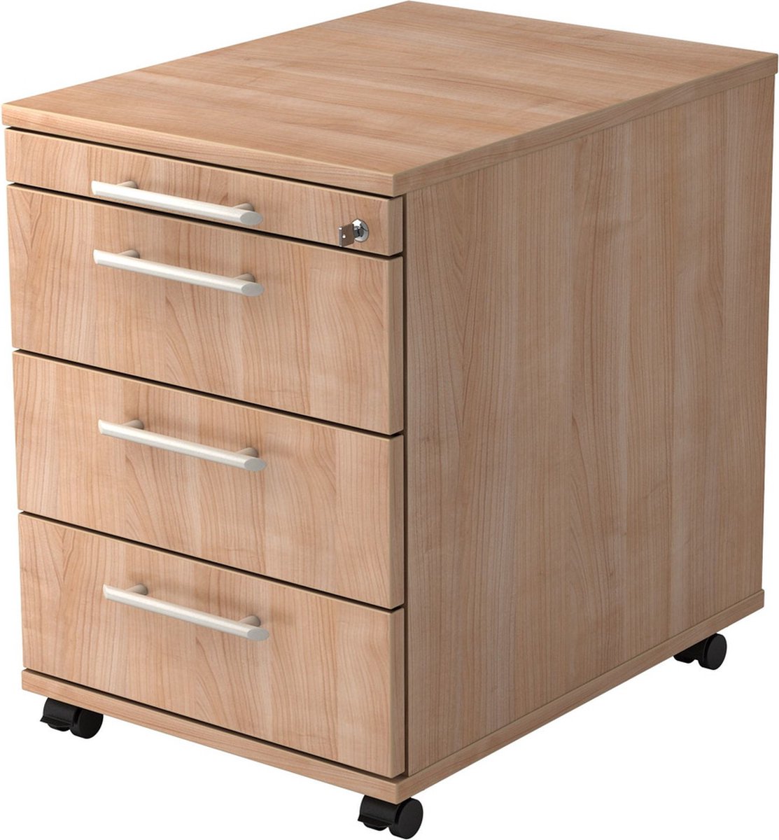 Ladeblok - 3 Lades - Verrijdbaar - Walnoot - 42,8 x 58 x 59 cm - Signa Ac30 RE | bol.com