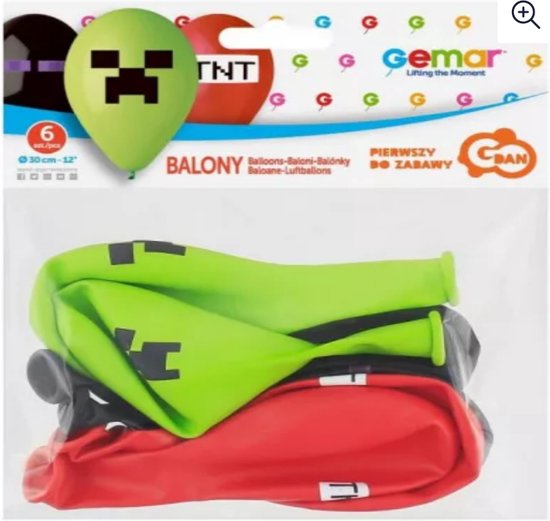 Minecraft Ballonnen - 6 Stuks TNT Party Balloon | bol