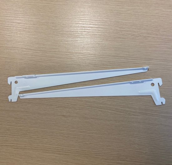 Element plankdrager staal enkel 2-haaks sys 50 wit 38cm | bol.com