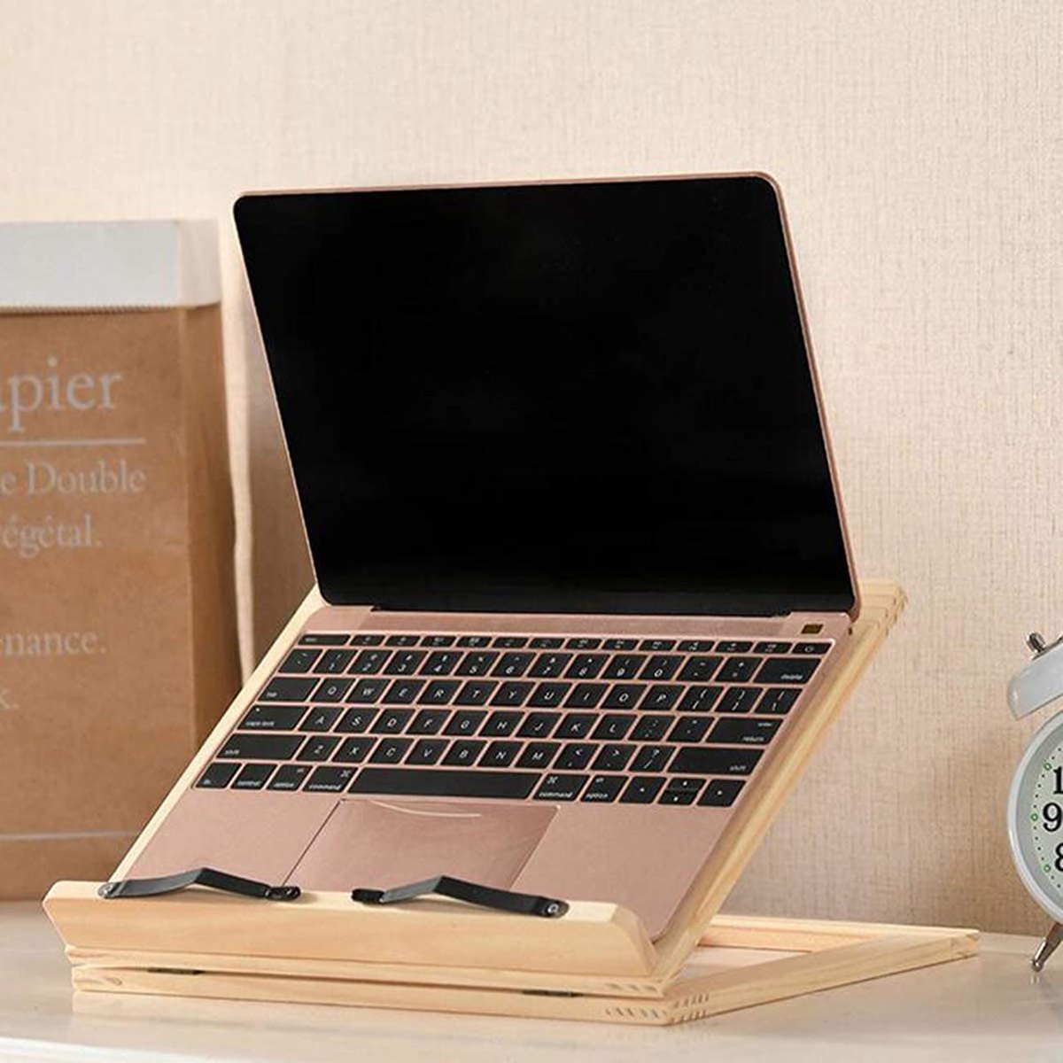 Houten Boekhouder - Kookboek Stand - Boeken Houder - Boeksteun -Tablet ...